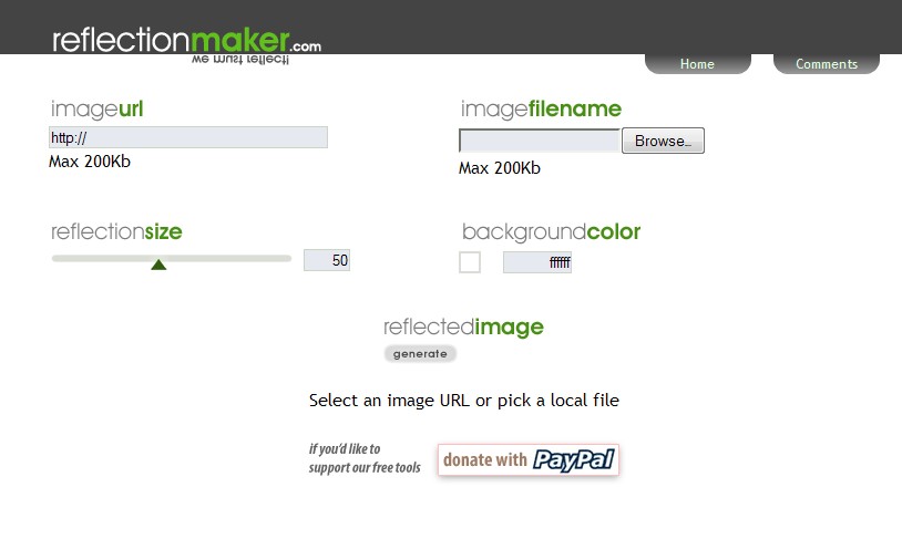 List of Free Online Photo Image Editor and Effects: Reflection Maker