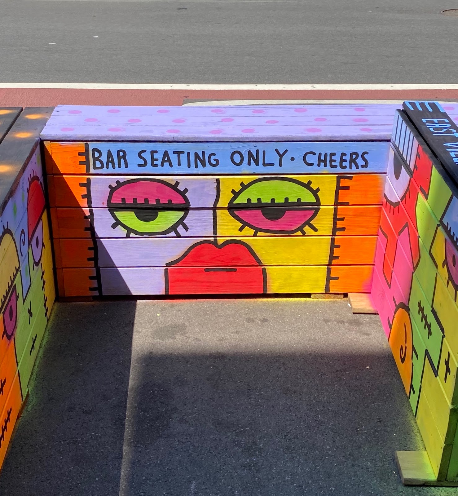 EV Grieve: Colorful new curbside seating for International Bar