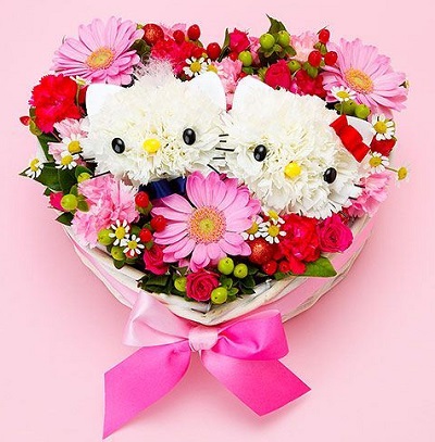 DIY: Membuat Rangkaian Bunga Hello Kitty