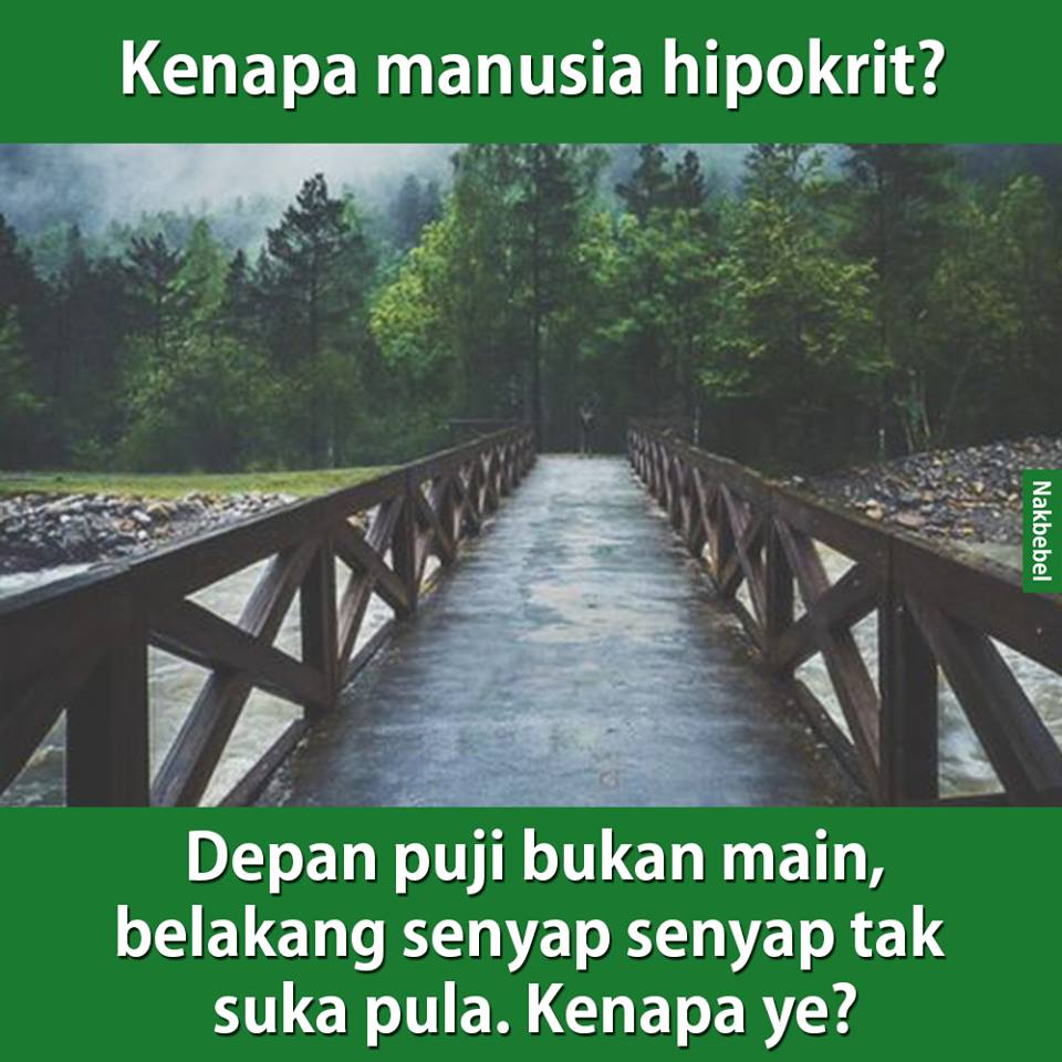cik azz: Kenapa manusia hipokrit.