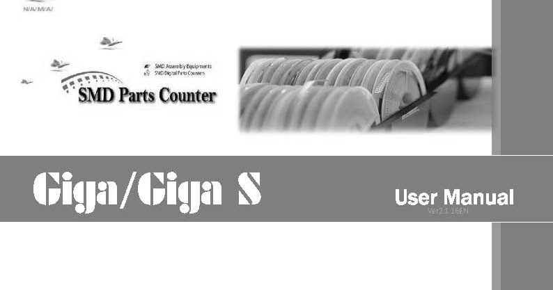 Automatic SMD Counter_ Giga/Giga S Manual ~ SMD COMPONENT COUNTER