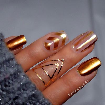 15 Gold Manicure That Are too Irresistible