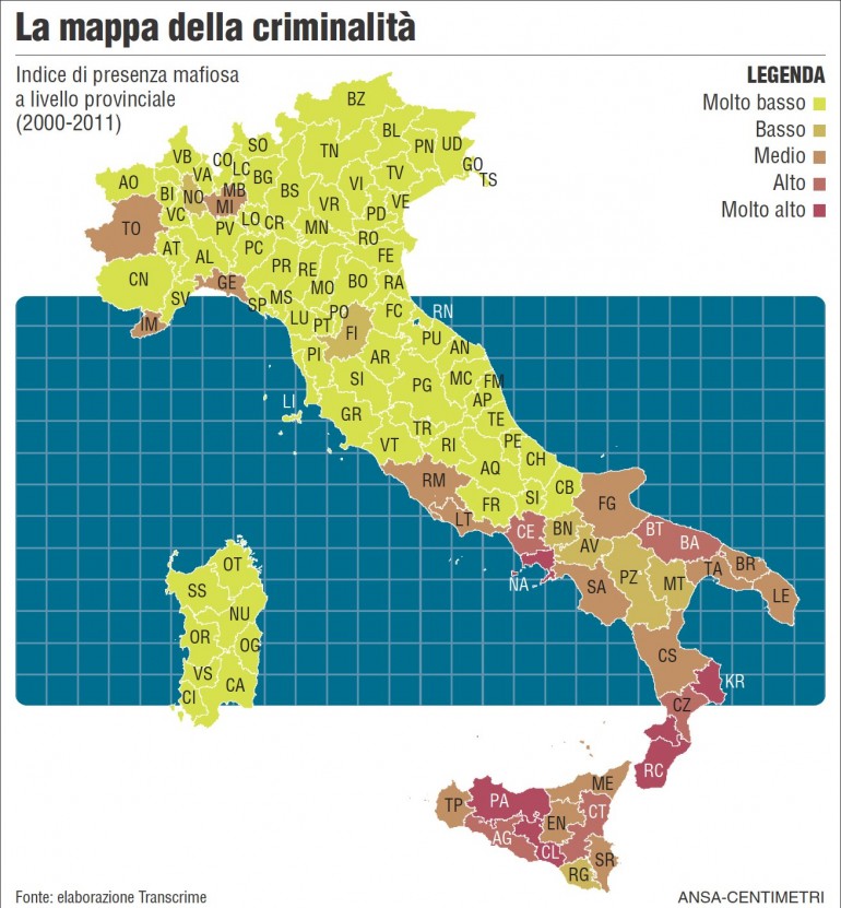 La classifica delle mafie