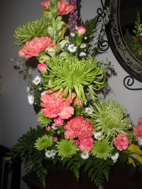Heather Bee Floral Designs: "L" Shaped Arrangements