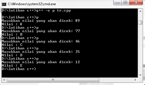 PEMROGRAMAN TERSTRUKTUR: Contoh Program Percabangan (If dan Switch)