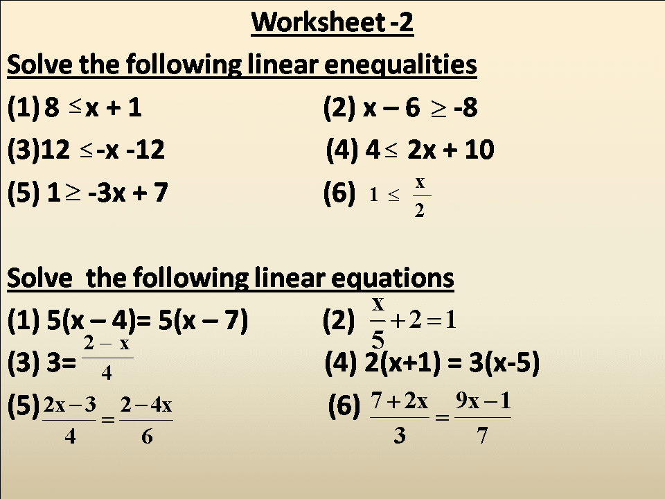 Math 9: CHAPTER-2: EQUATIONS AND INEQUALITIES