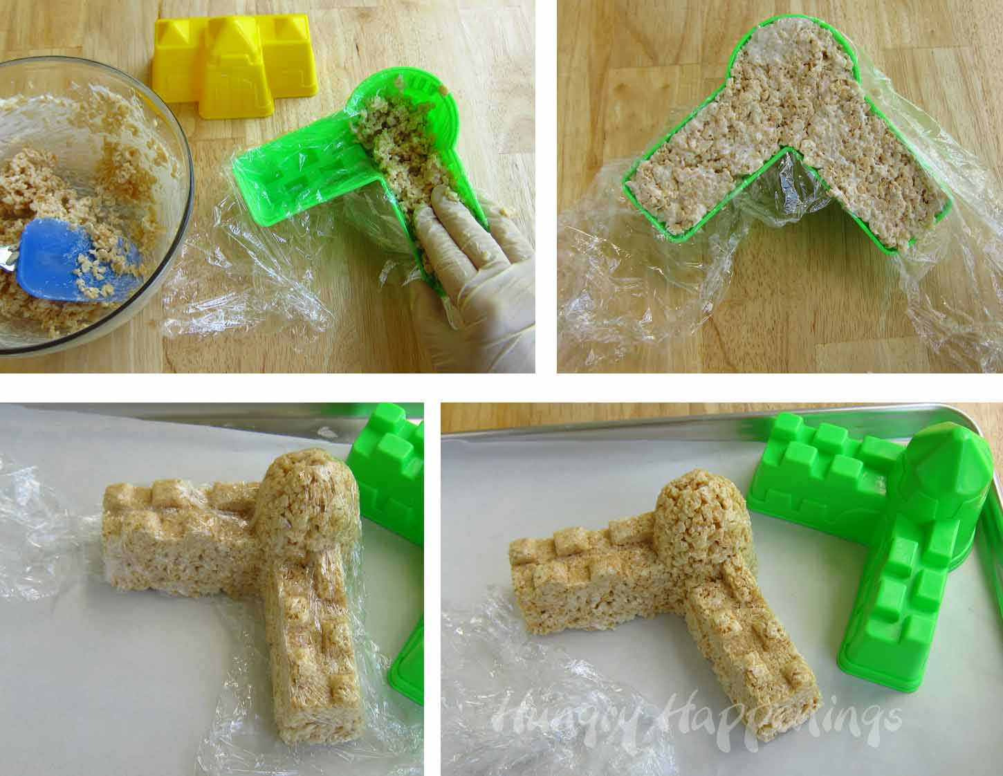 Caramel Rice Krispies Treat Sandcastle - Hungry Happenings