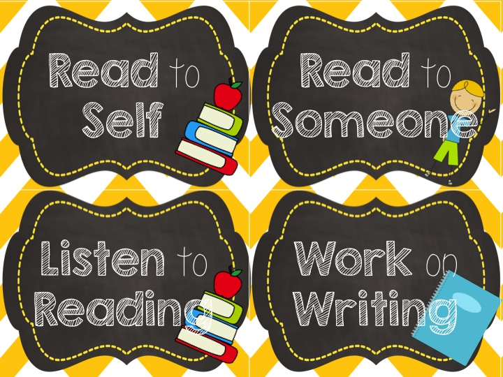 Daily 5 and Workstation Signs Freebie | The Lemonade Stand