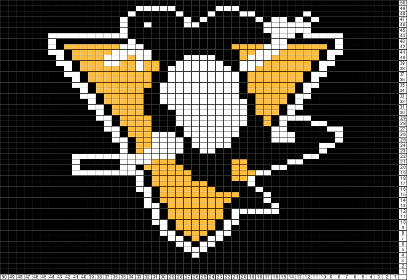 I Knit With Hockey Sticks: Pittsburg Penguins Knitting Chart