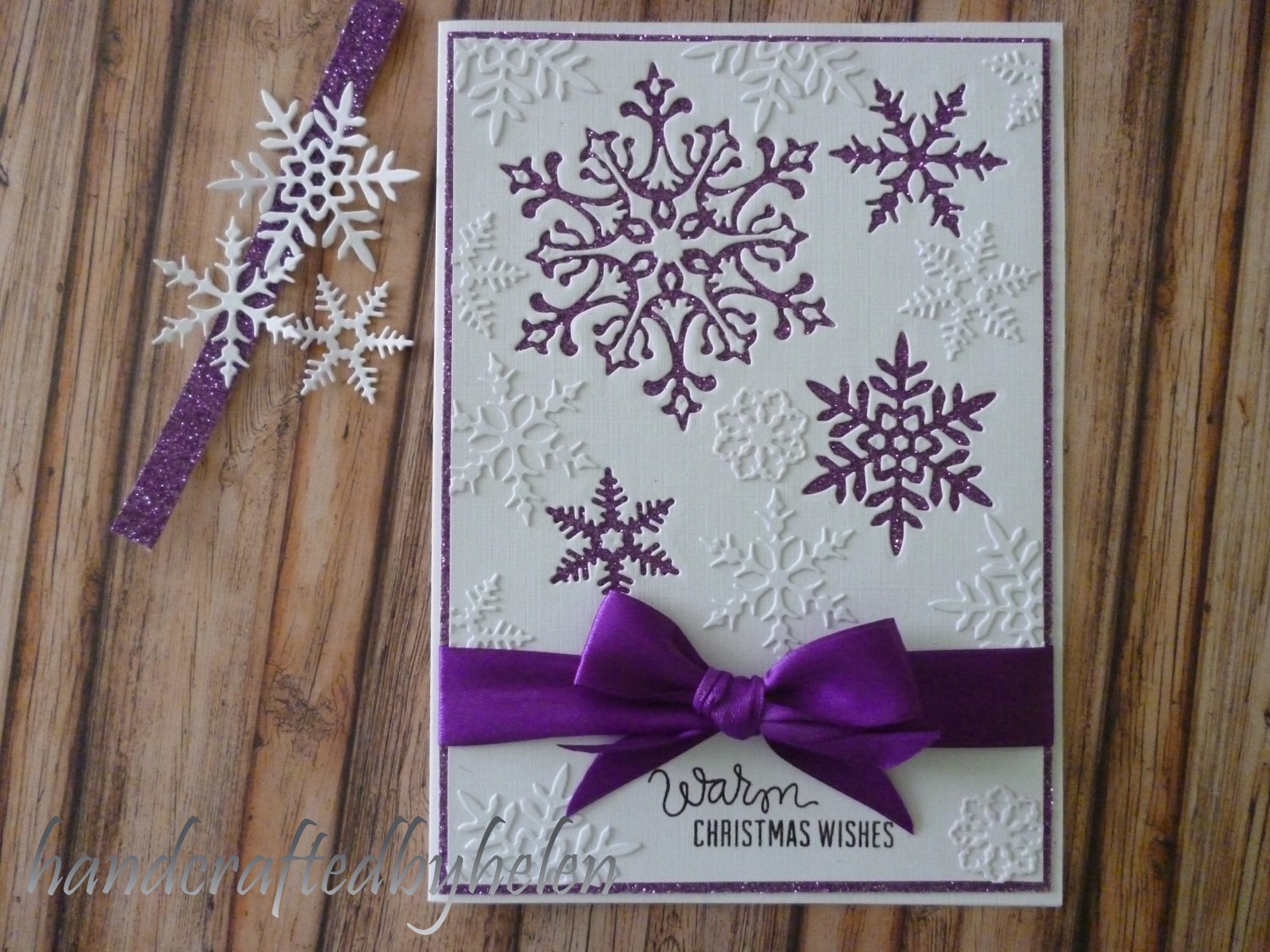 Handcrafted by Helen: Glitter Snowflake Card