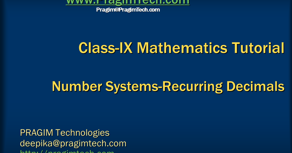 Sql Server Net And C Video Tutorial Number Systems Recurring Decimals 