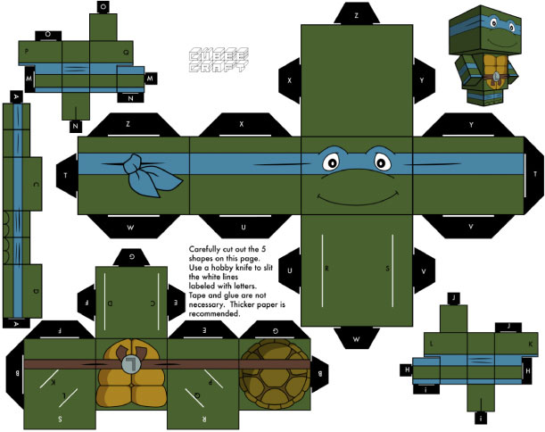 Teenage Mutant Ninja Turtles Papercraft Model - PAPEROX FREE PAPERCRAFT