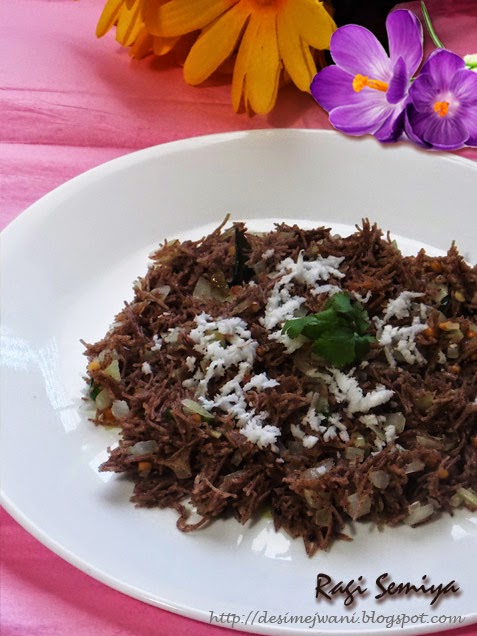 RAGI SEVAI / RAGI SEMIYA | FINGER MILLET VERMICELLI UPMA - INSTANT ...