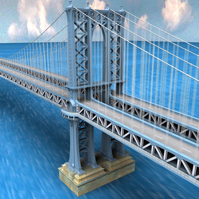 Manhattan Bridge 3D Model