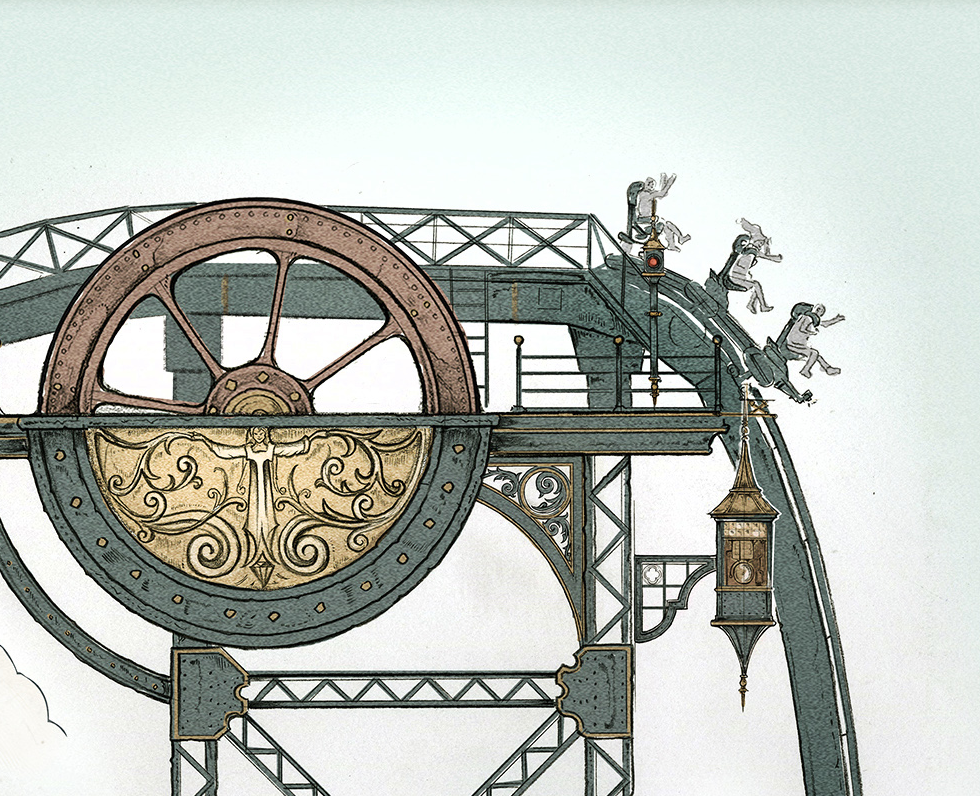 Baron 1898, Efteling | Achtbaan, Tekenen, Poster