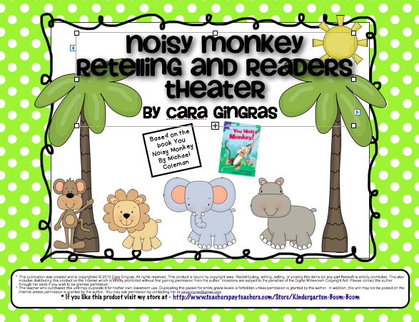 Kindergarten Boom Boom: Retelling and Reader's Theater FREEBIE!!