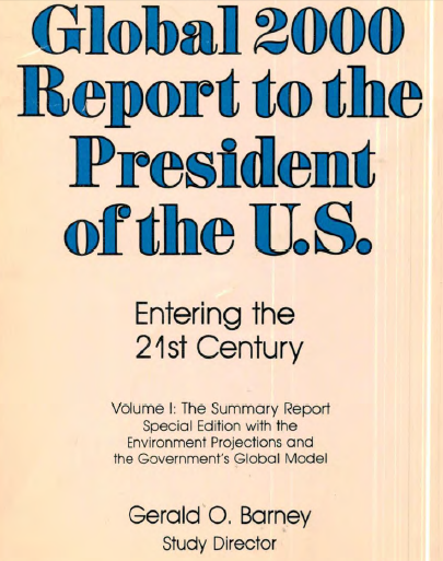 My perspective -- What Constance thinks: Global 2000 and Before - New ...