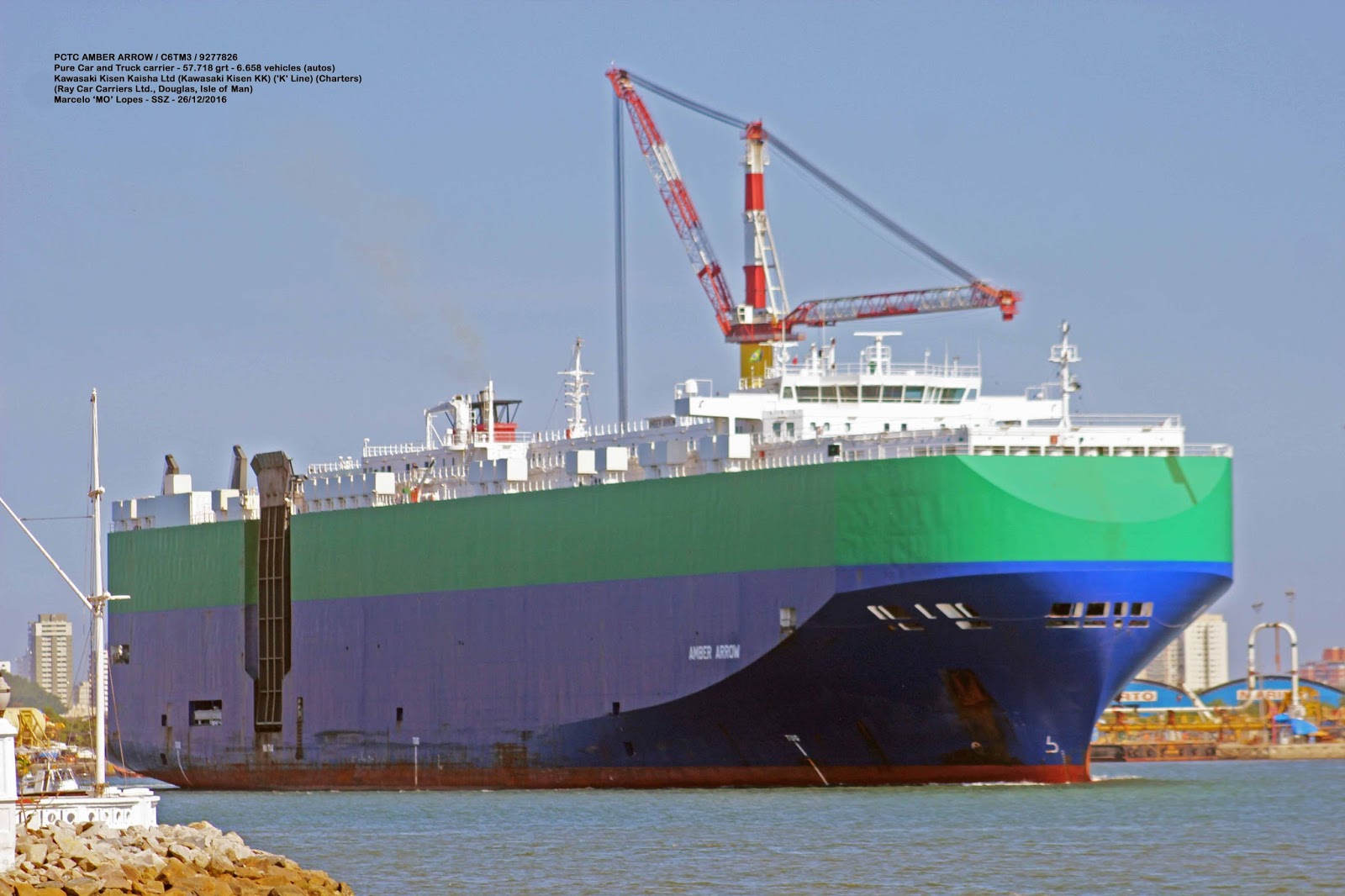 Santos Shiplovers: PCTC Amber Arrow / C6TM3 - Leaving Santos, bound to ...