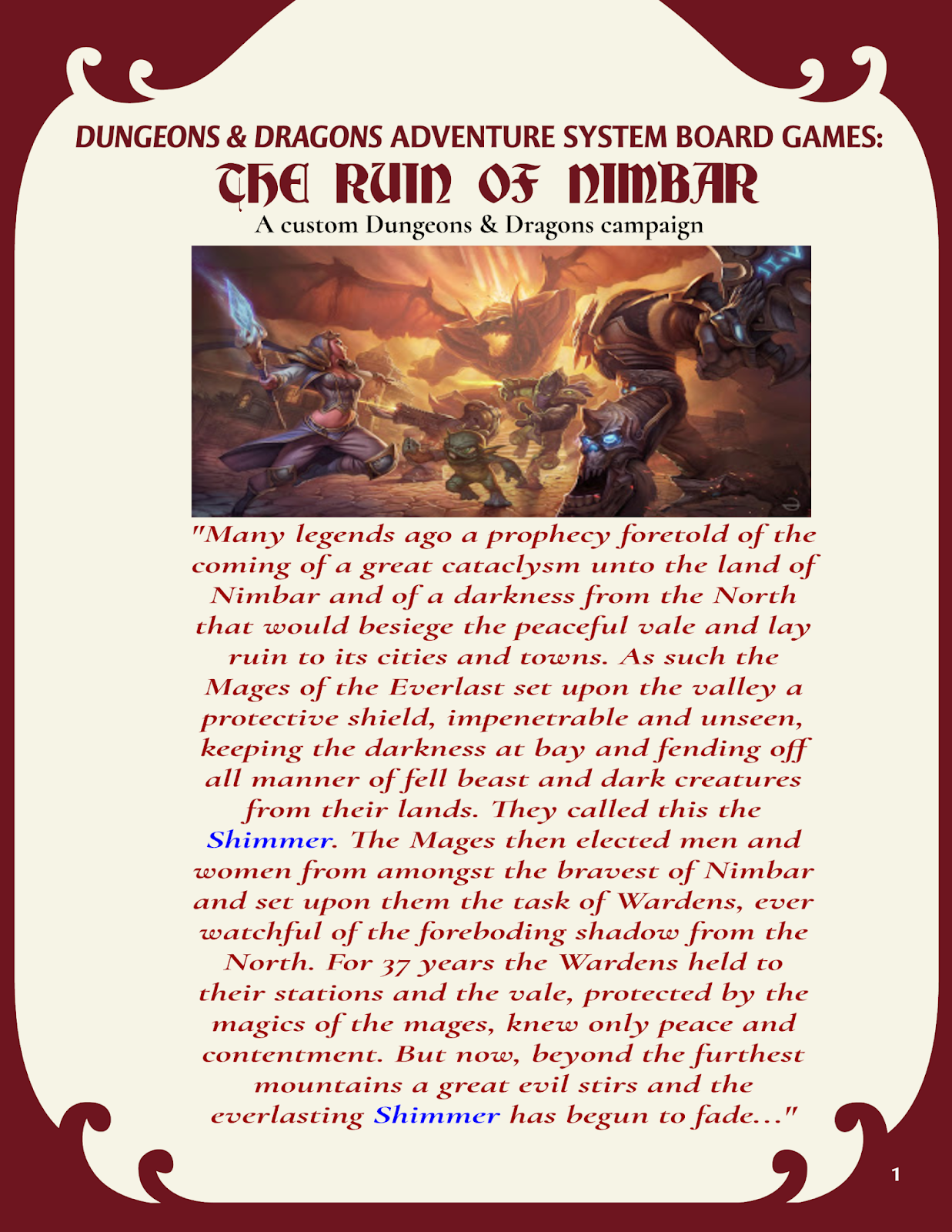 The Ruin Of Nimbar: Act 1