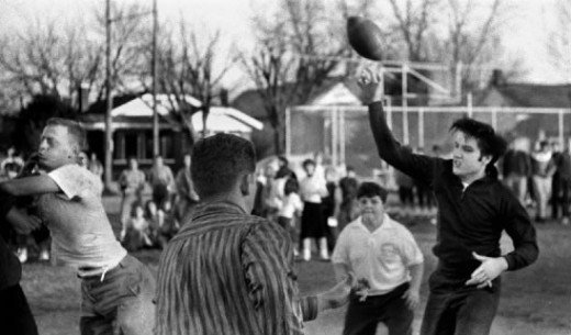Elvis Presley Playing Touch Football, 1956 ~ Vintage Everyday