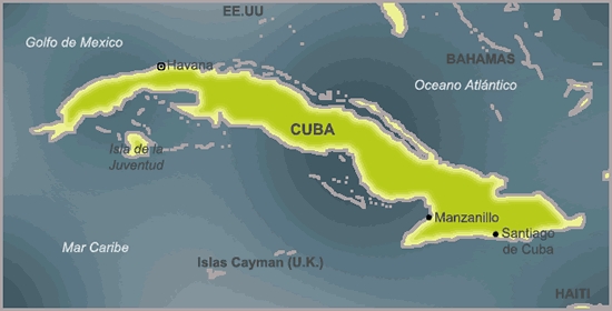 Isla de cuba mapa