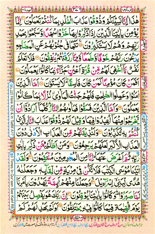 Gateway to Quran: Colour Coded Quran - Para 21