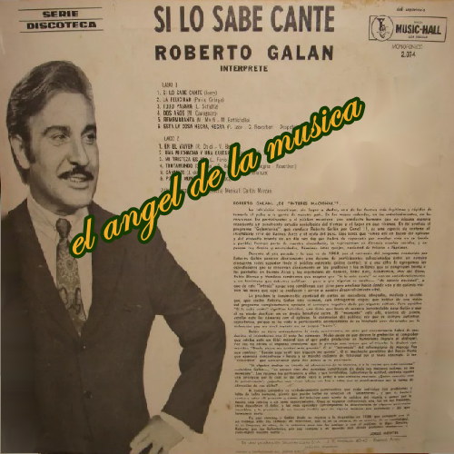 Solo... Musica: SI LO SABE CANTE - ROBERTO GALAN