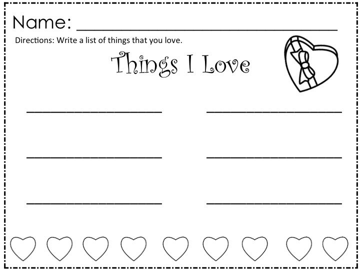 TLC Kindergarten: Valentine's Day Writing