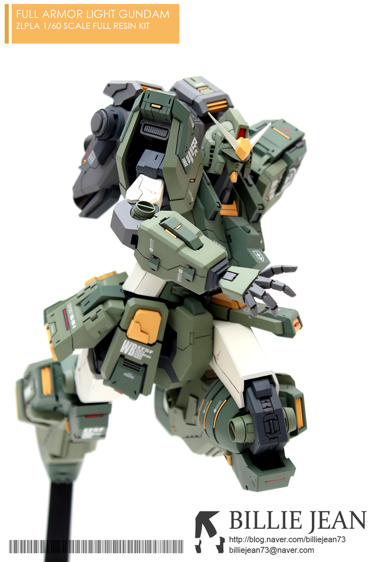 GUNDAM GUY: [Zlpla] 1/60 Full Armor Light Gundam Resin Kit - Painted Build