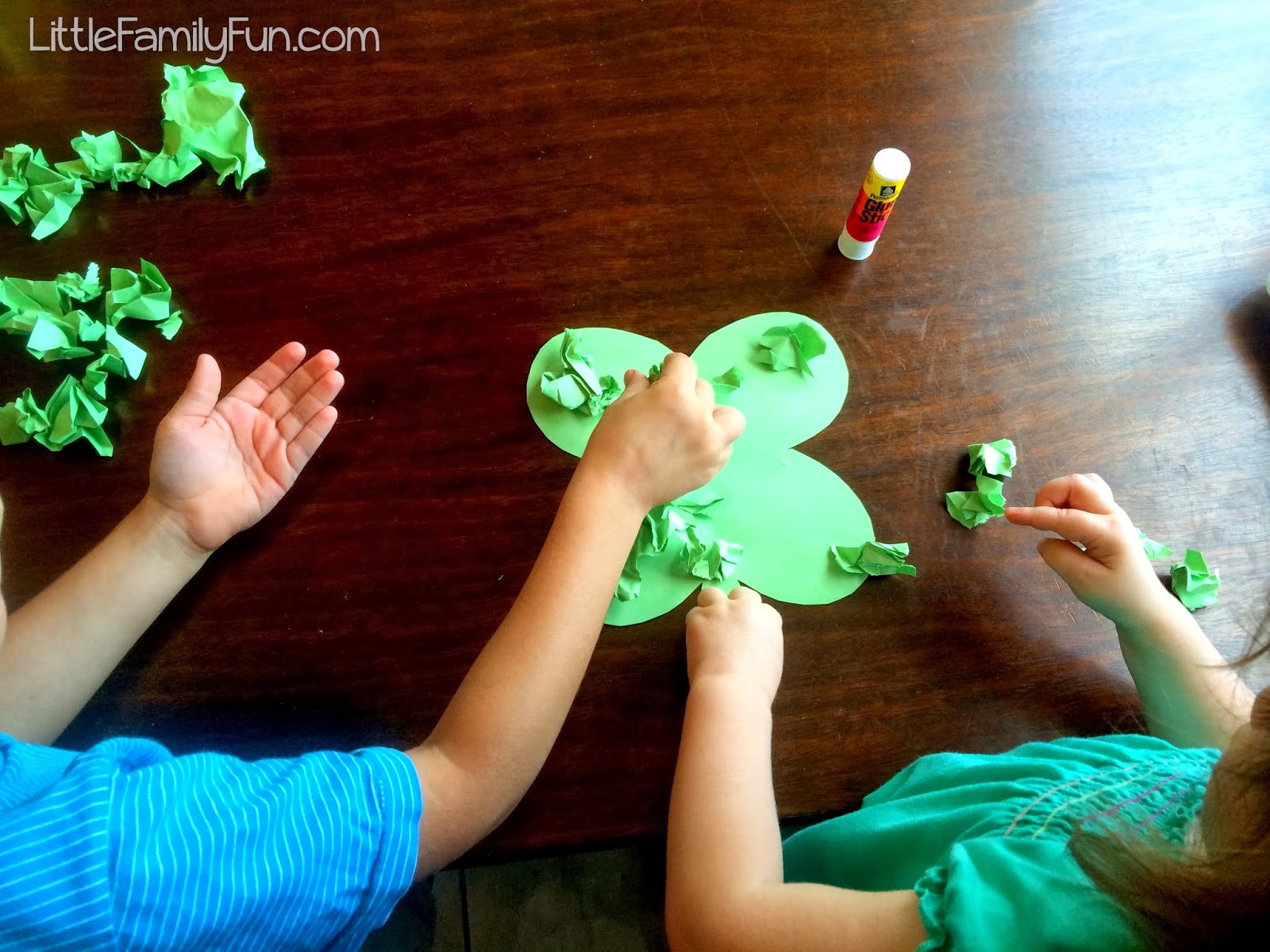 Little Family Fun: Paper Scrap Clover Craft