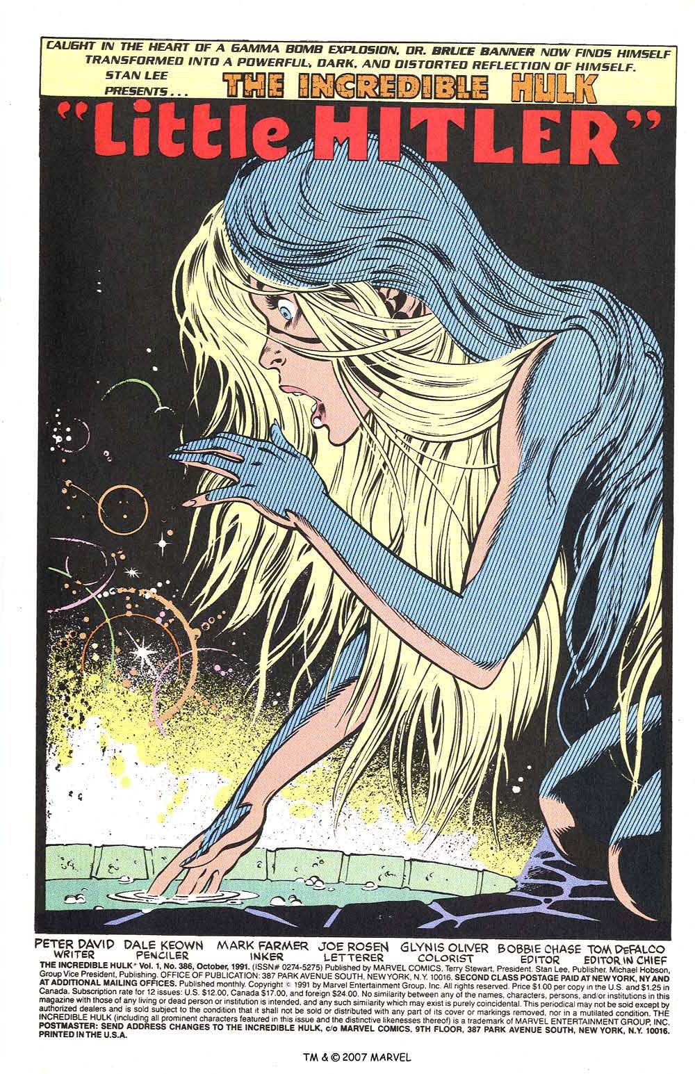 Read online The Incredible Hulk (1968) comic - Issue #386