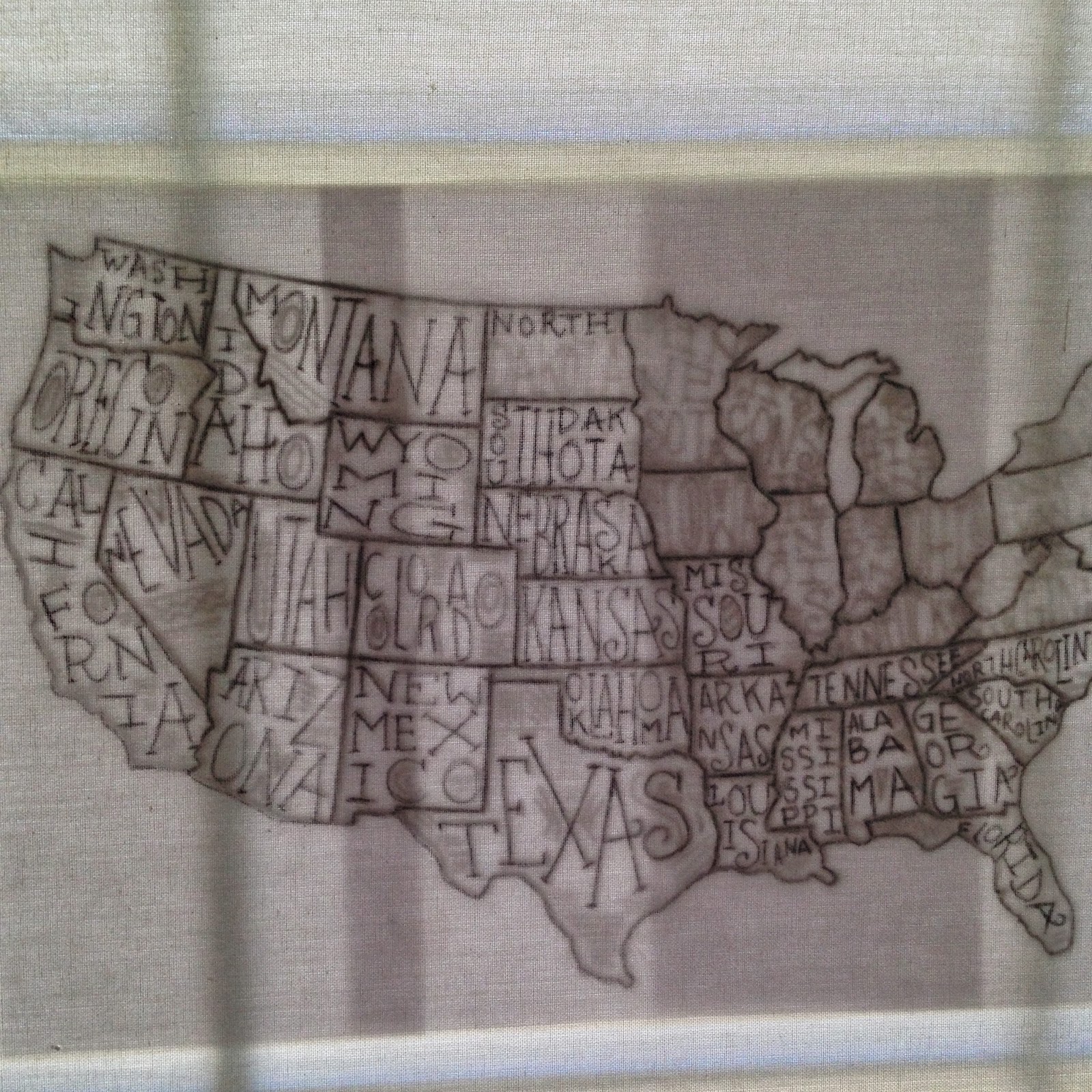 Embroidered Map Tutorial - The Humbert House