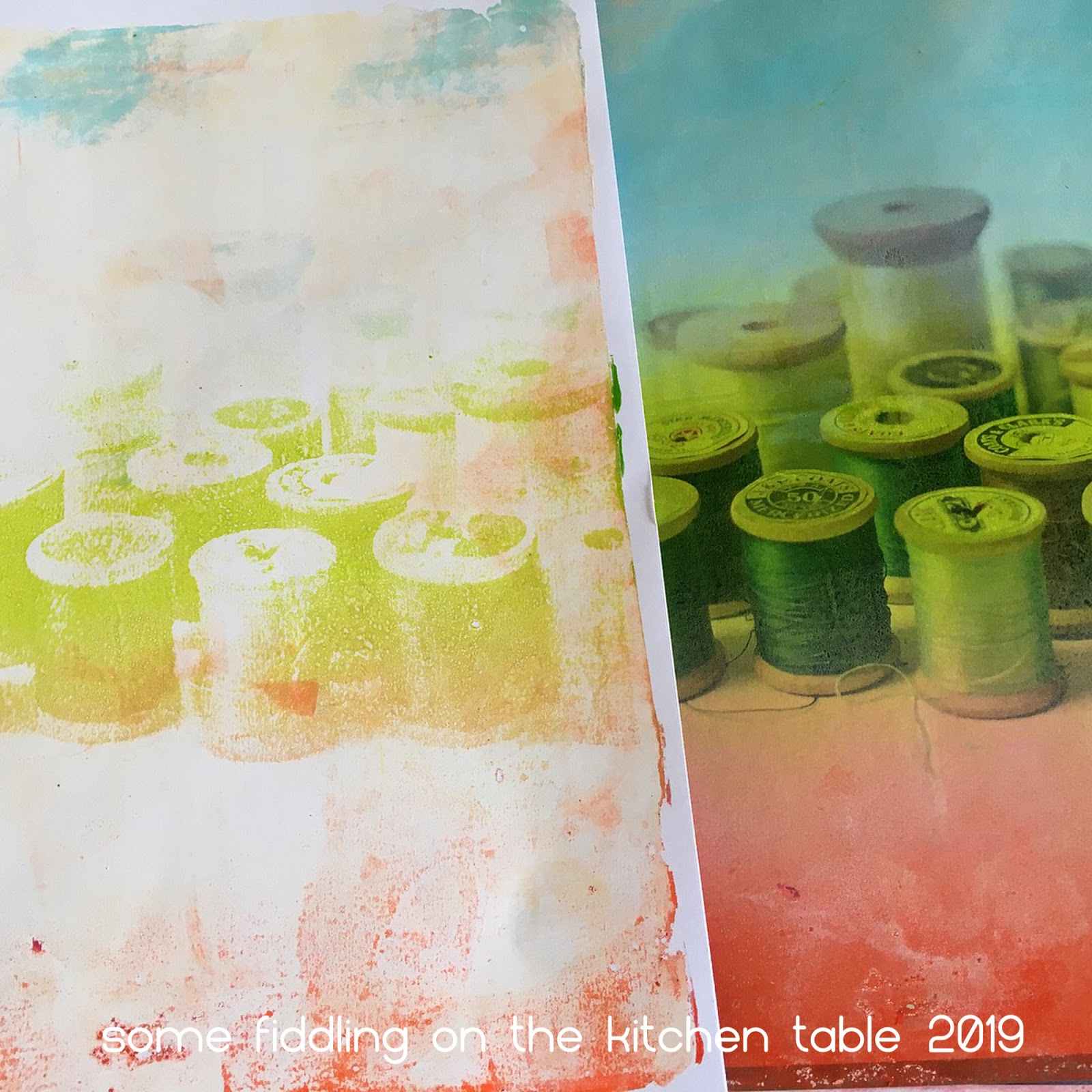 Some fiddling on the kitchen table: Resist Printing