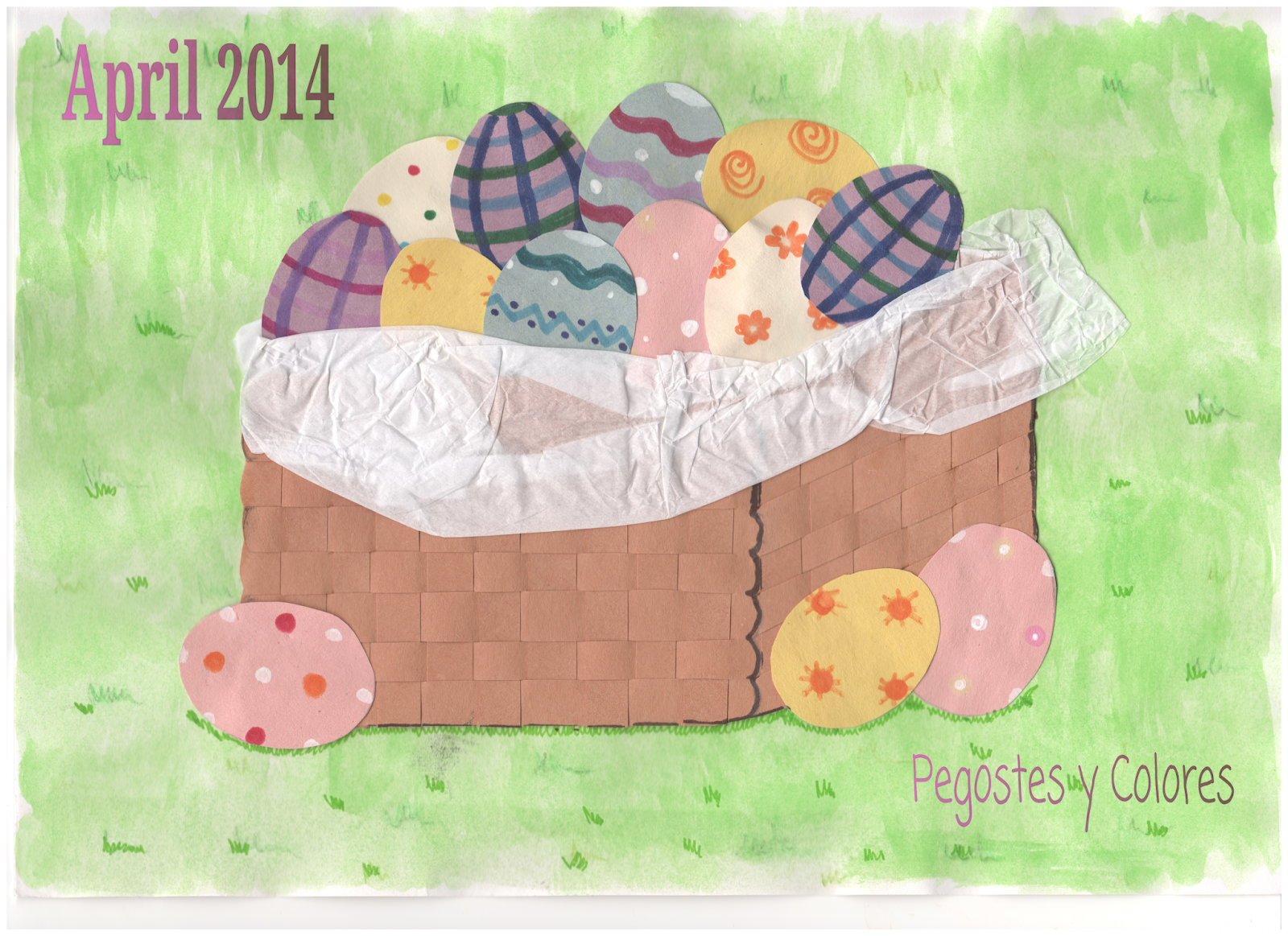 Pegostes y Colores: Portada de Abril para Calendario