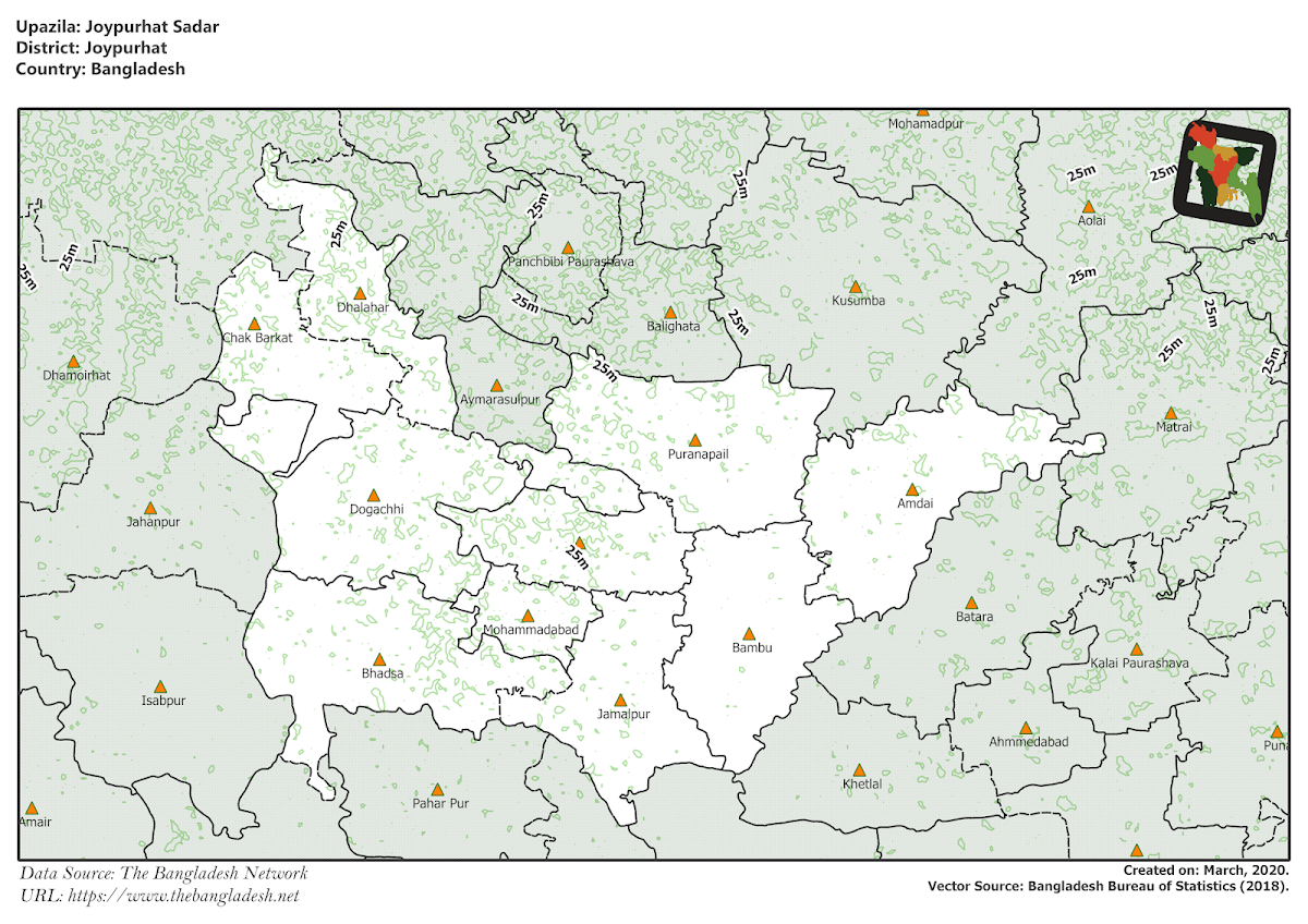 Mouza & Land Use Maps of Joypurhat Sadar Upazila, Joypurhat, Bangladesh ...