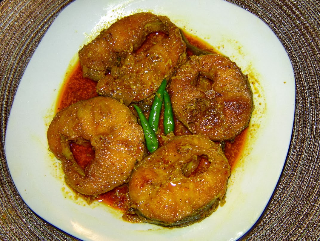 Rummana's Kitchen: Kasundi Shol Maach (Shol Fish With Kasundi)
