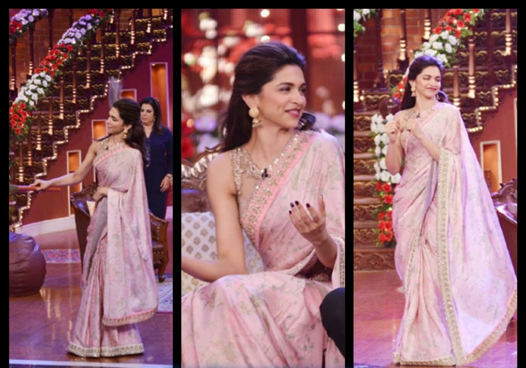 Bollywood Actress Saree Collections: Deepika Padukone Cute in Designer ...