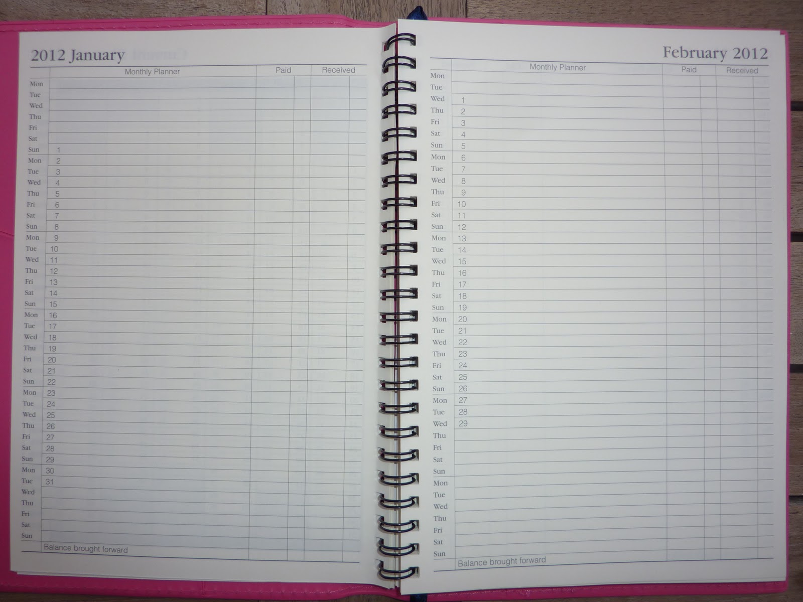 Plannerisms: Collins Vanessa weekly diary