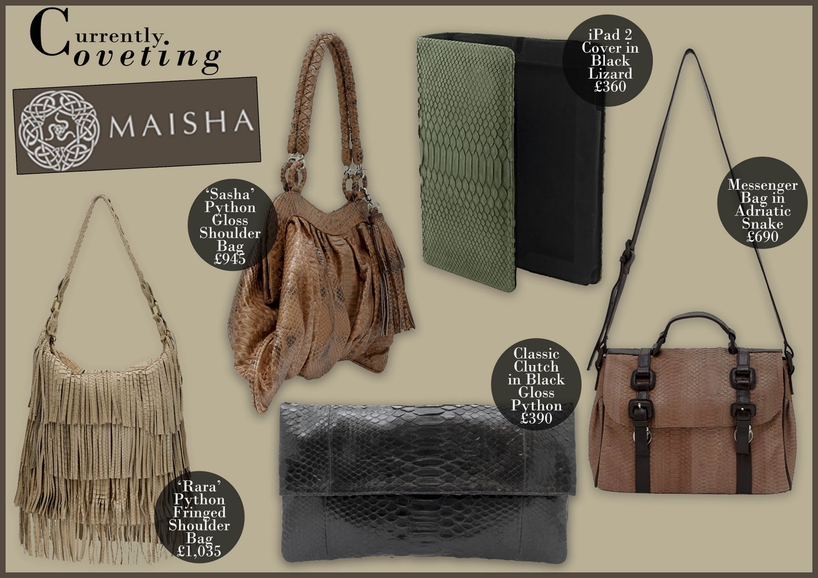 Maisha Bags - Exotic Innovation with Timeless Beauty - by Sarah-Hayley Owen