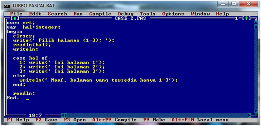 Percabangan Pada Pascal | WISNU BLOG