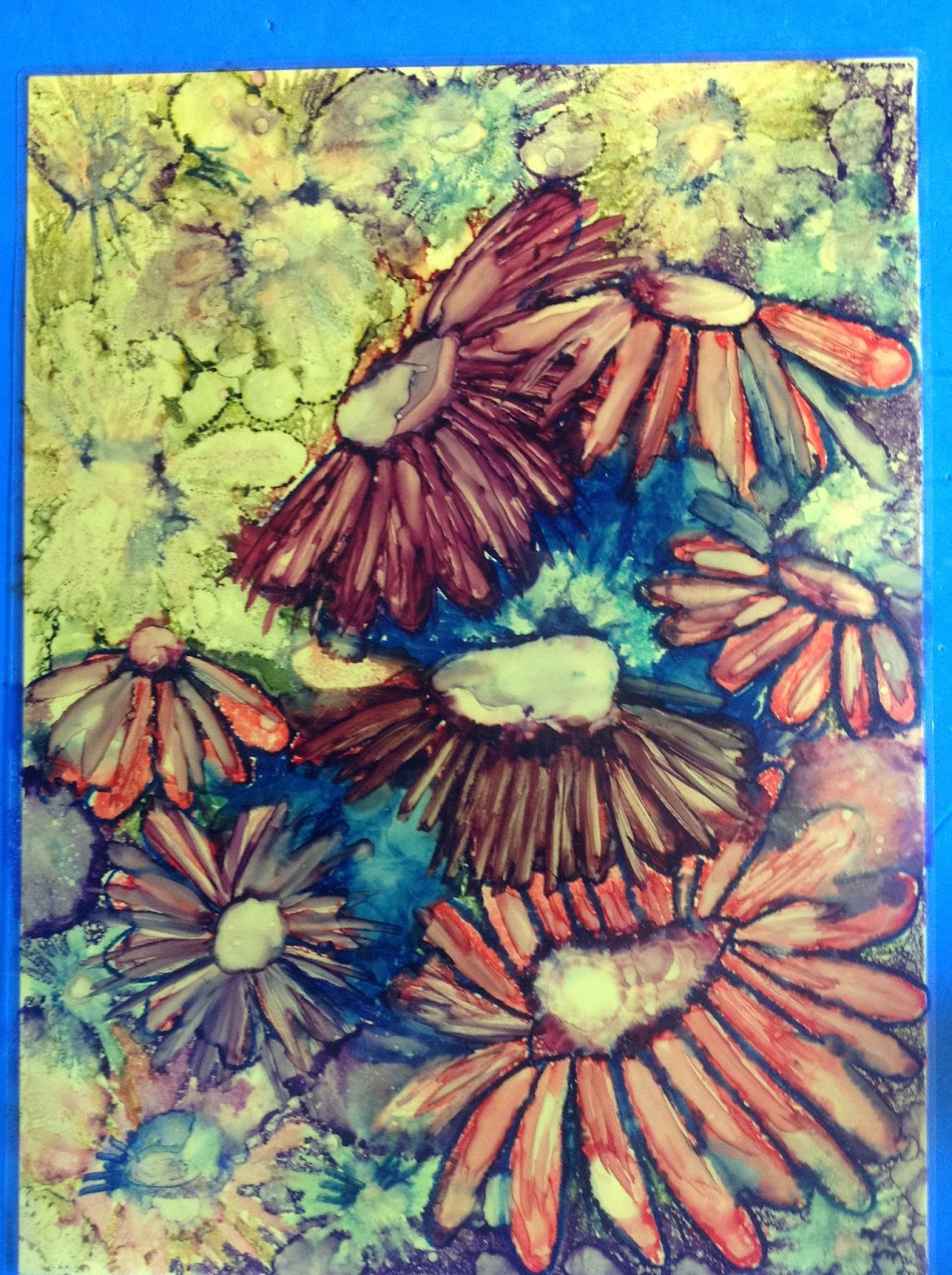 Sharpies and Alcohol - Flowers