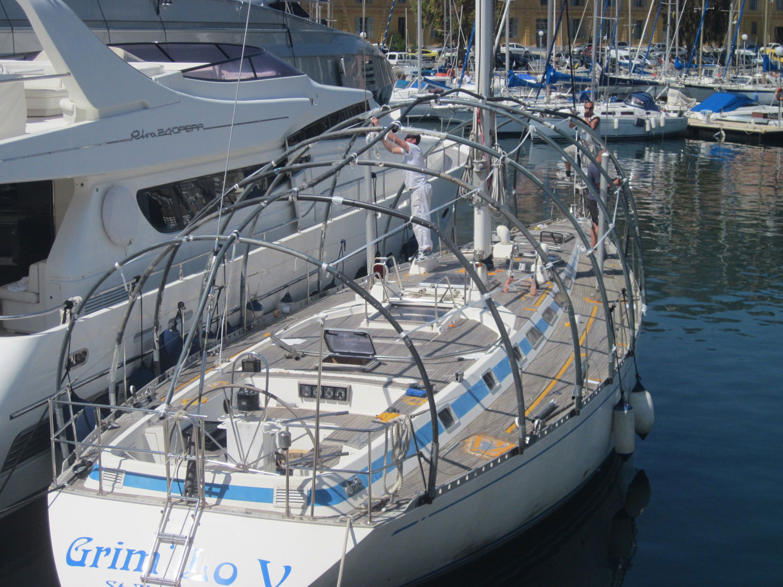 NAUTOR'S SWAN VILLEFRANCHE: A new teak deck for Swan 59 GRIMLO V