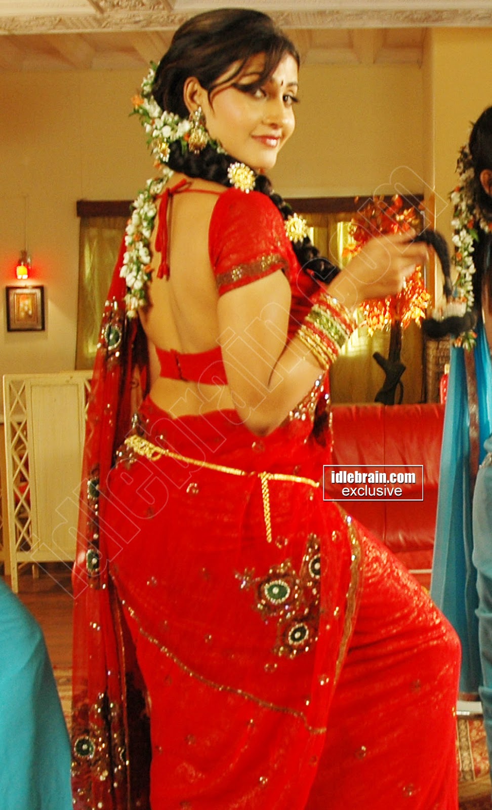 KAUSHA RACH sizzling in red saree - Glam Actress