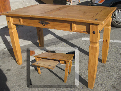UHURU FURNITURE & COLLECTIBLES: SOLD - Pine Pier 1 Computer Desk - $100
