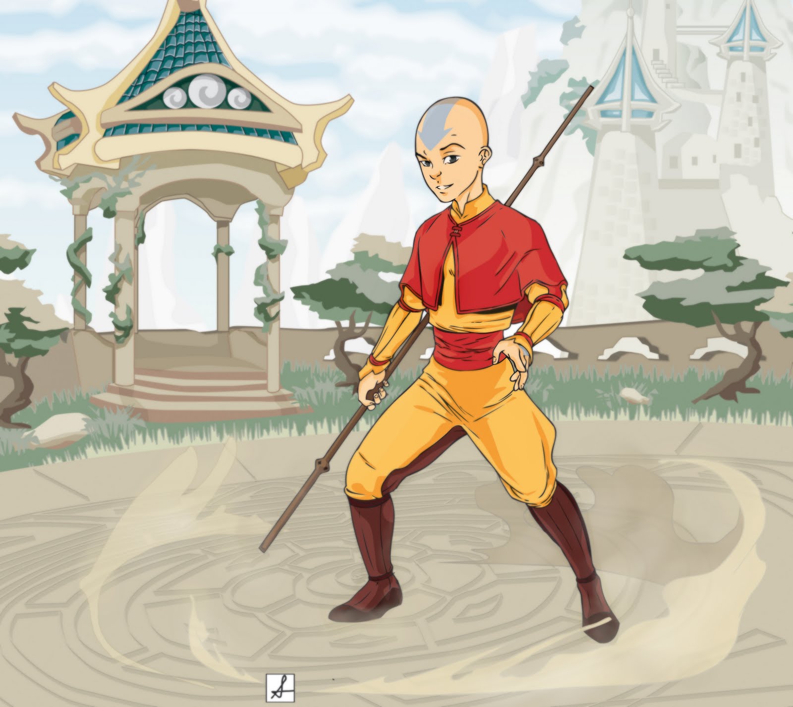 The Best Avatar Wallpaper: Avatar Wallpapers | Aang in Action