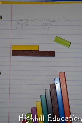 Highhill Homeschool: Learning Algebra with Cuisenaire Rods