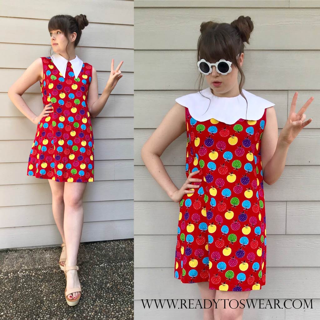 60's Apple Dress with Interchangeable Collars (Vintage Simplicity 8202 ...