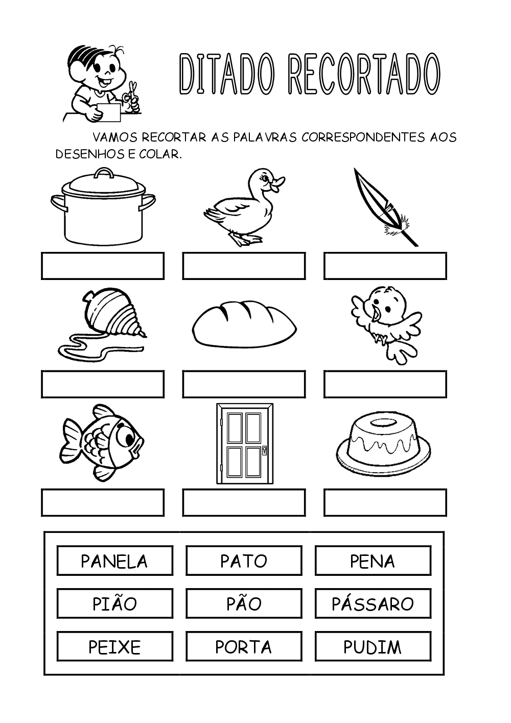 Ditado Recortado Letra D - RETOEDU