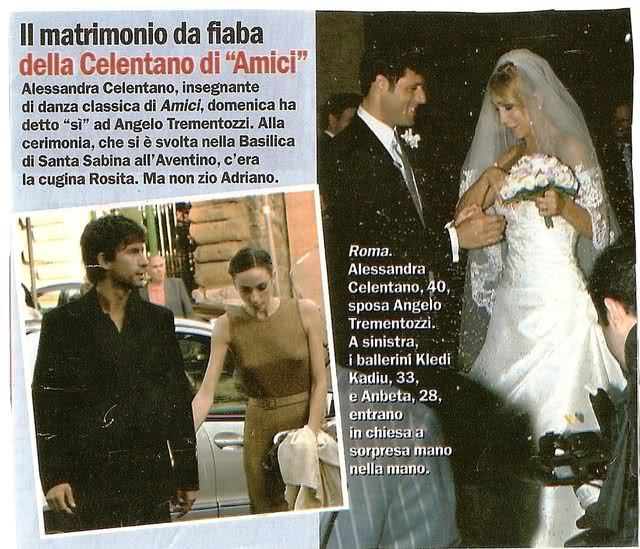Oggi Sposi blog: ALESSANDRA CELENTANO foto matrimonio del 2006 con ...