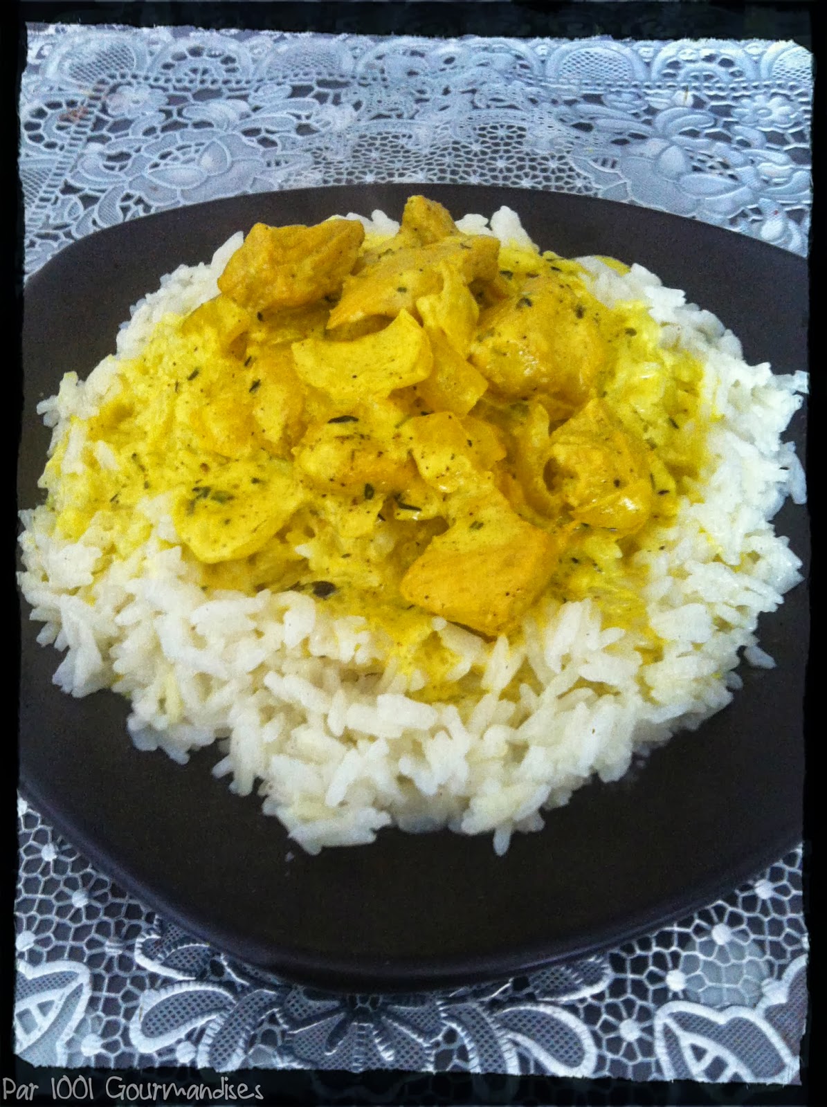 1001 Gourmandises: Riz et son poulet au curry